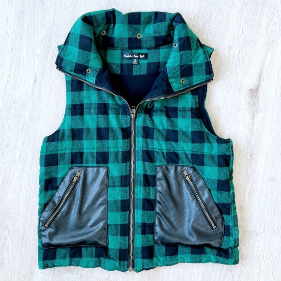 Double Zero | Jackets & Coats | Double Zero Buffalo Plaid Vest With ...